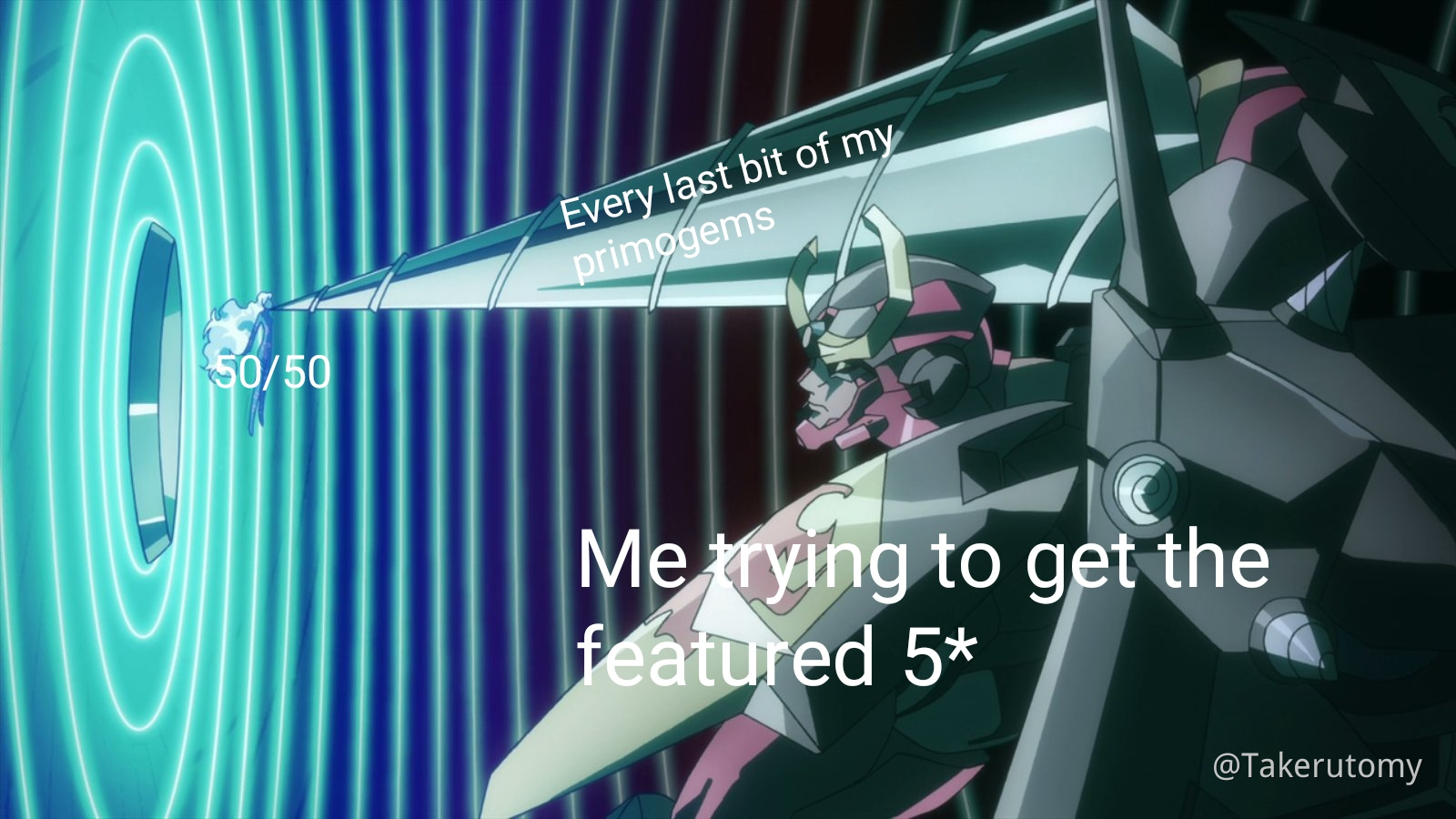 Low effort meme featuring ttgl template Genshin Impact | HoYoLAB