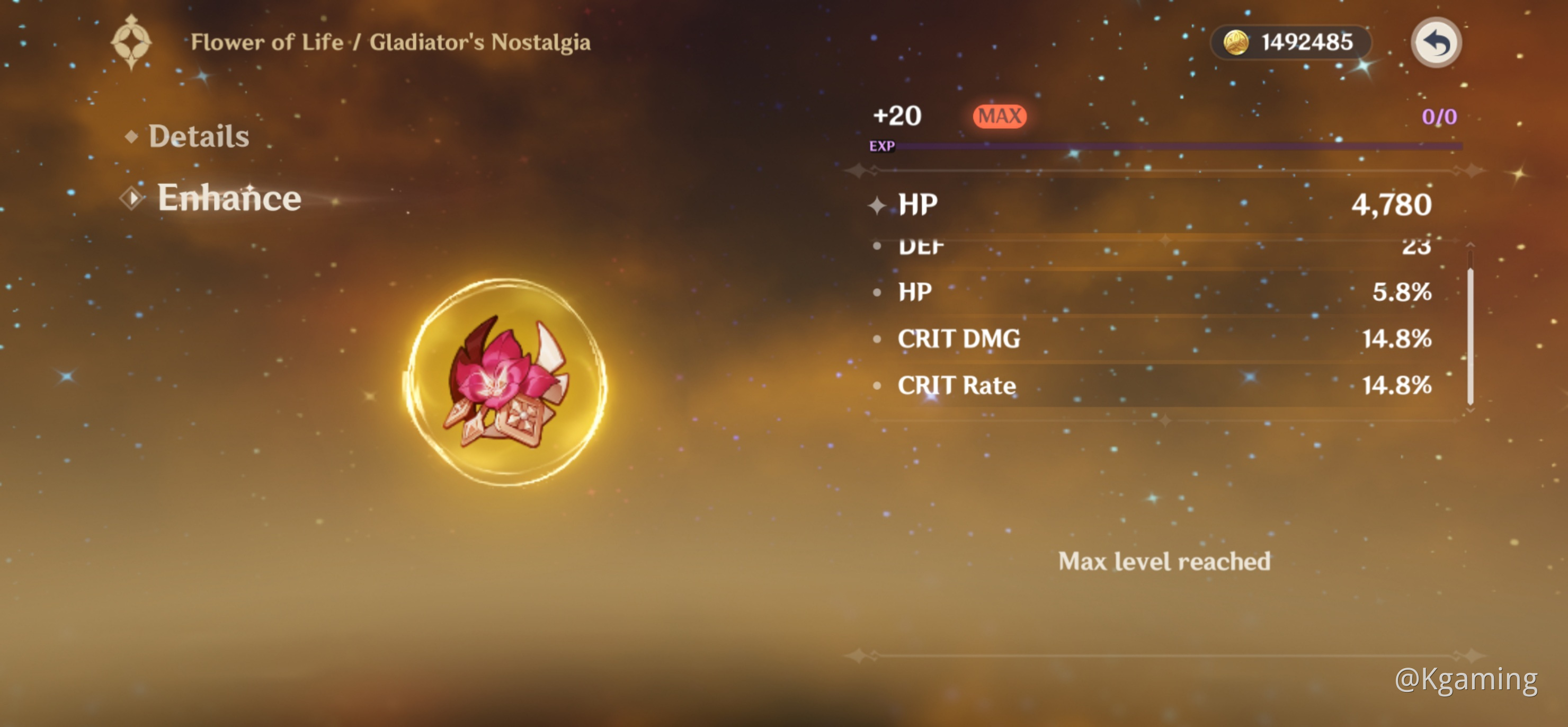 Decided to share this Gladiator flower since its the best i got Genshin ...