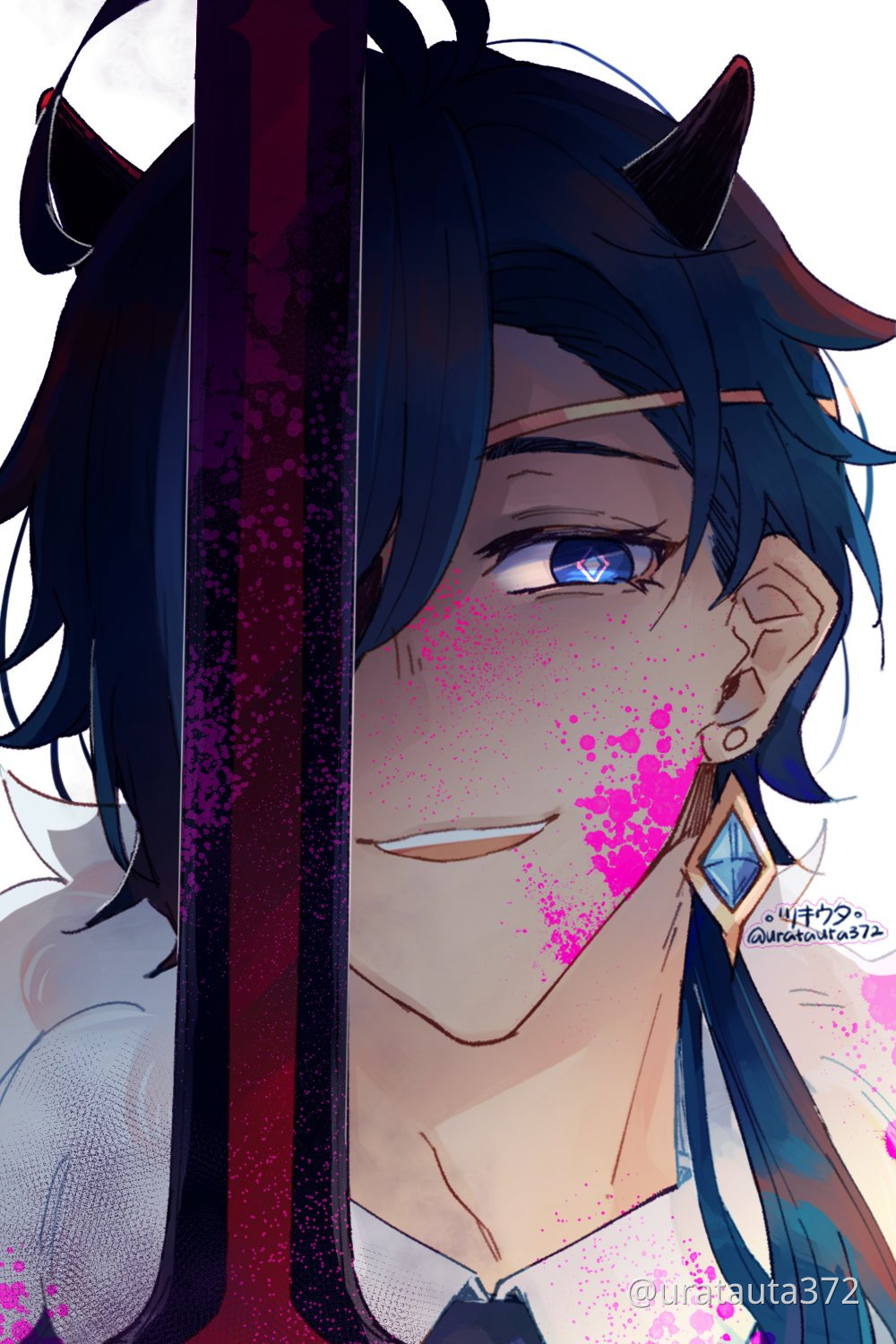 Devil!Kaeya with Black Sword Genshin Impact | HoYoLAB