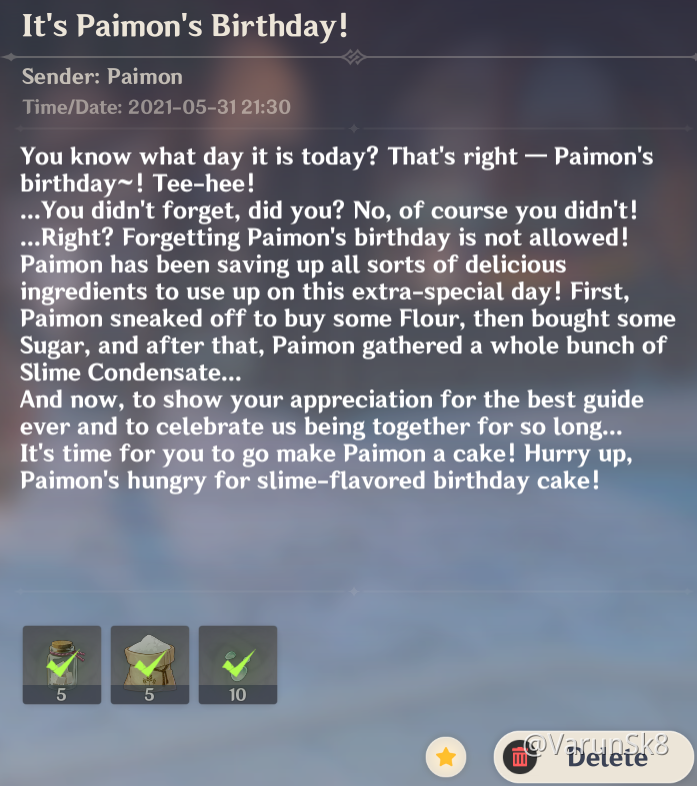 Help!! How do i make slime cake for paimon's Birthday?? Genshin Impact ...